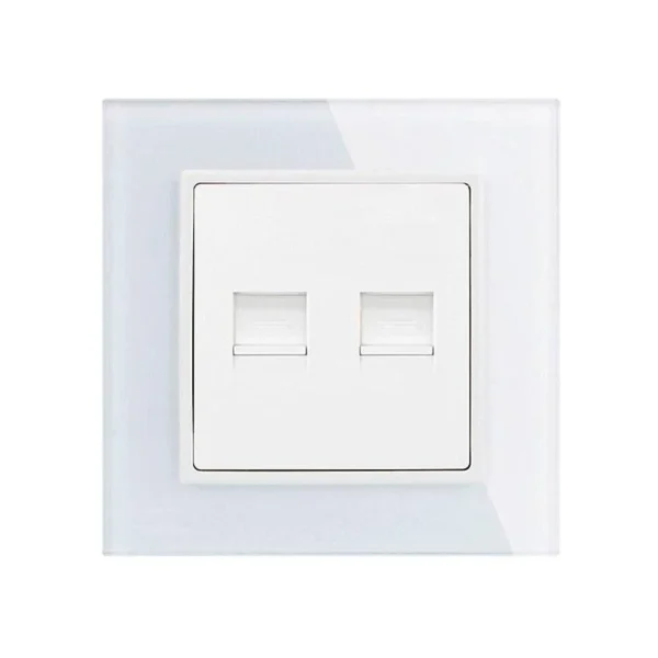 Tampered Glass Frame Twin Network Socket - MCMP IMPORTS