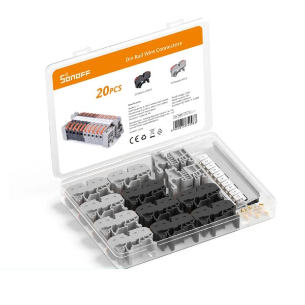 Sonoff Din Rail Wire Connector 20pc Kit - MCMP IMPORTS